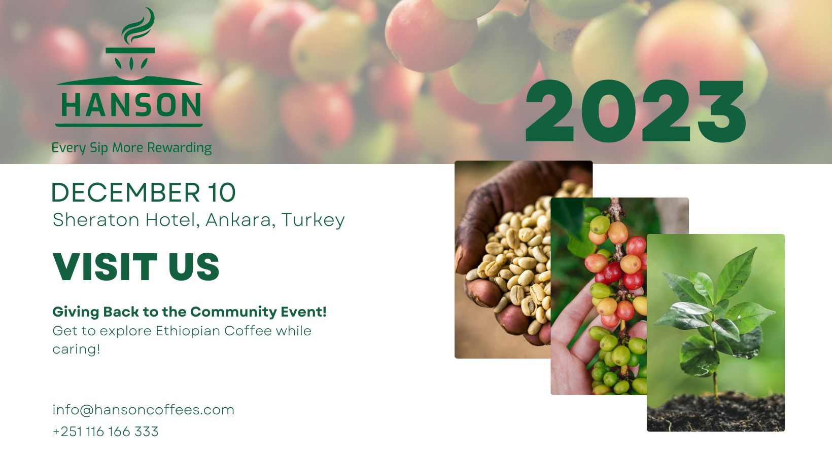 “Giving back to the Community” – Hanson Coffee